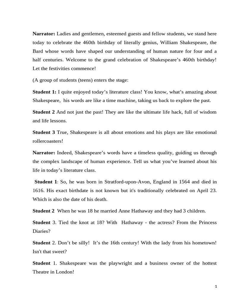 Shakespeare Docxnew | PDF