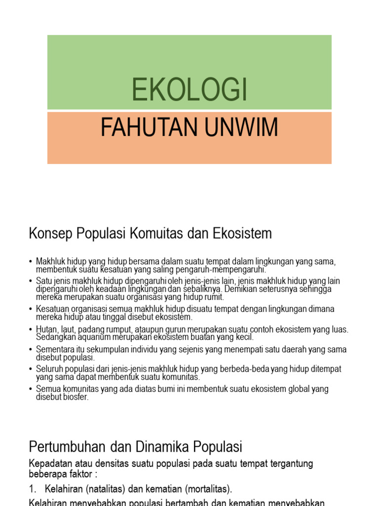 Ekologi | PDF