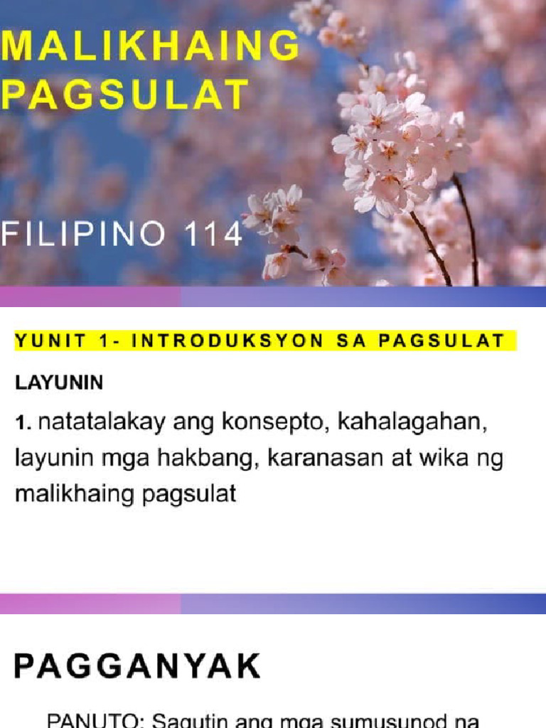 Malikhaing-Pagsulat | PDF