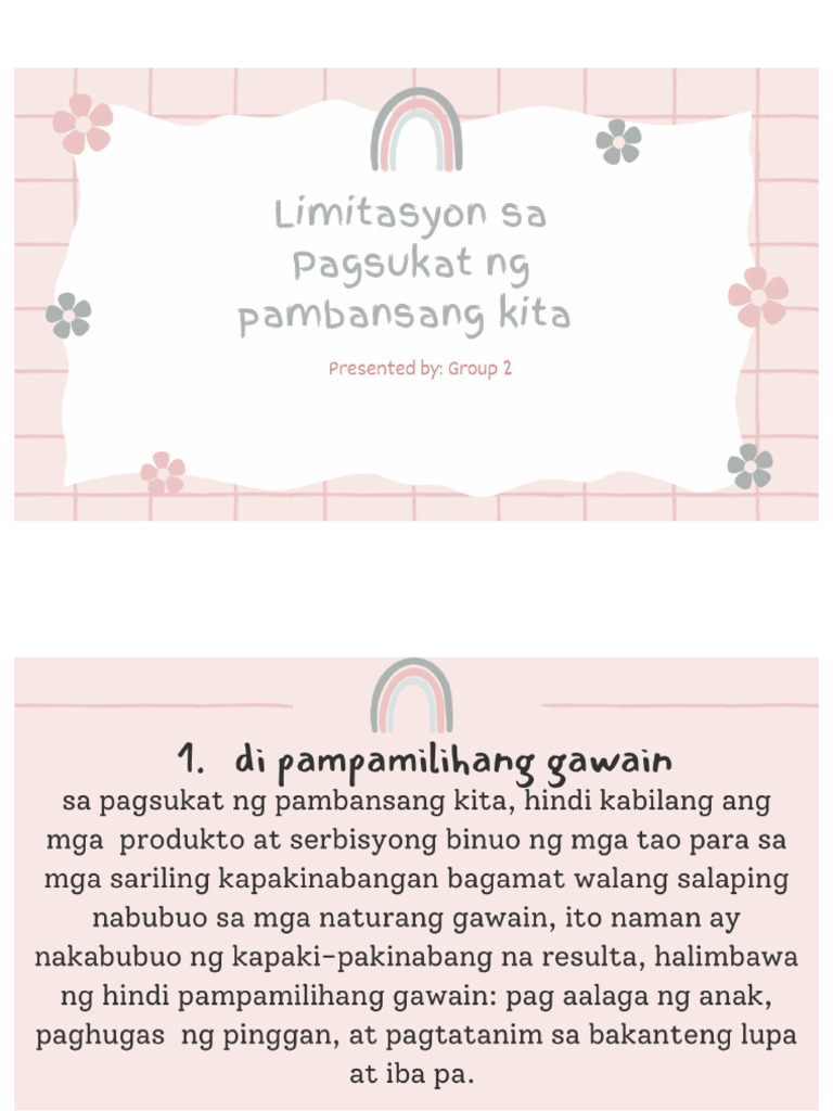 LIMITASYON SA PAGSUKAT NG PAMBANSANG KITA | PDF LIMITASYON SA PAGSUKAT NG PAMBANSANG KITA | PDF