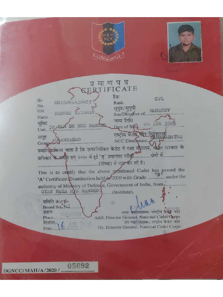 NCC Certificate Doc 1726414801172549853110150630 | PDF