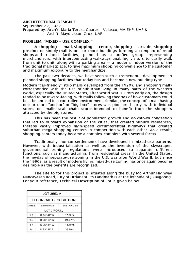 000_Plate-no-01-ARCHITECTURAL-DESIGN-7-Mixed-use-complex | PDF