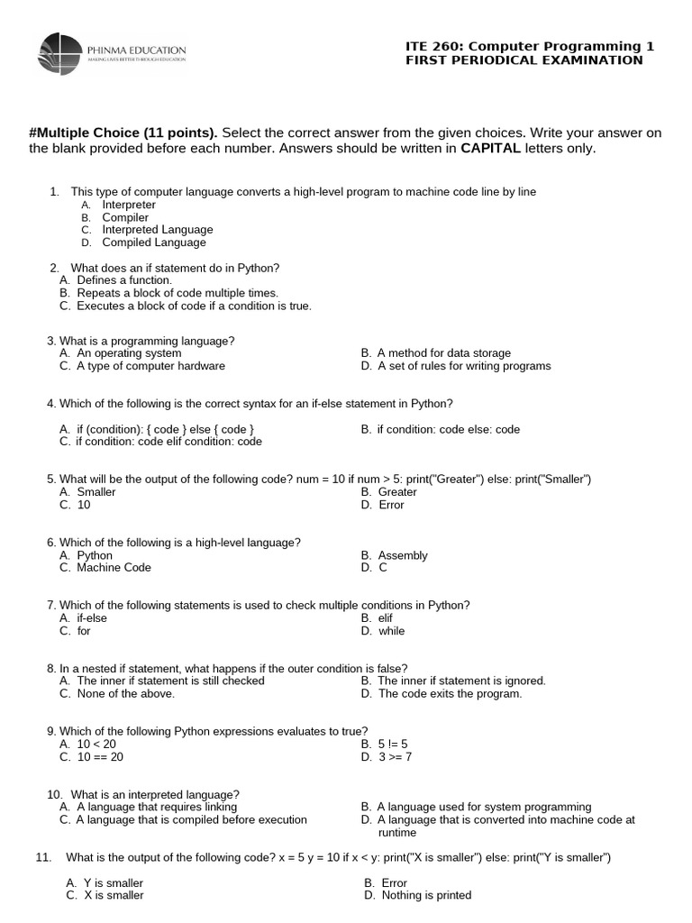 P1 Exam - Quizizz | PDF