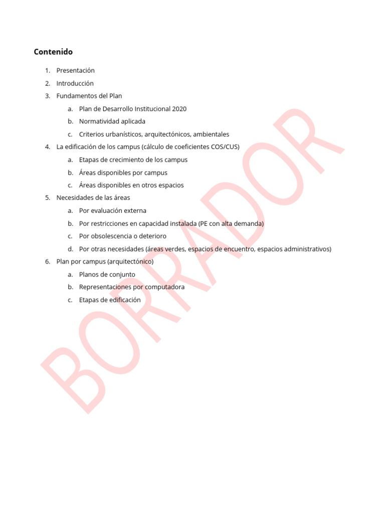 12e ITSON - Plan Maestro de Infraestructura | PDF