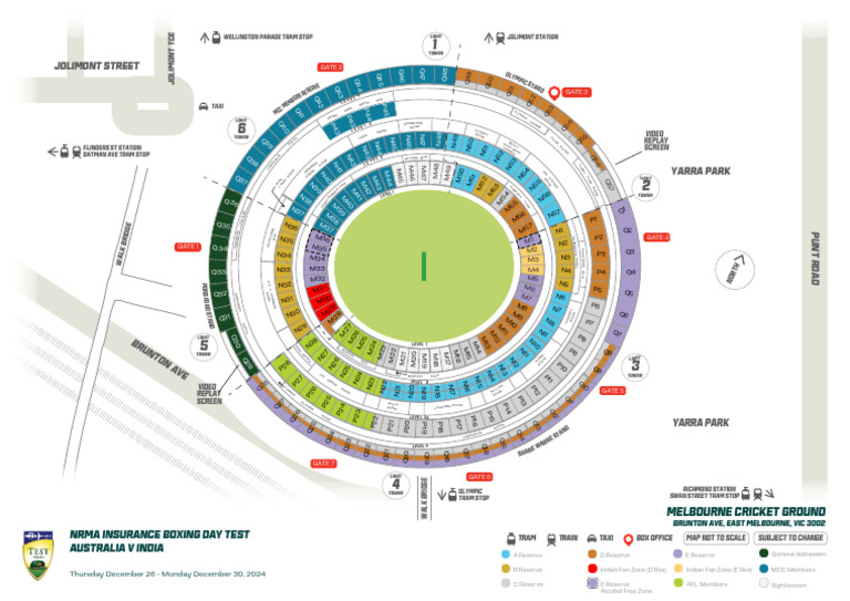 2024-25 - MCG Boxing Day Test Vs India Seating Plan | PDF