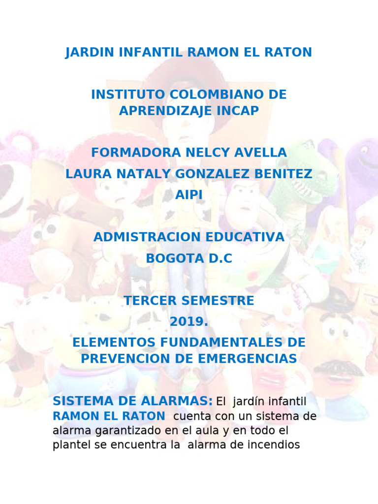 Jardin Infantil Ramon El Raton | PDF