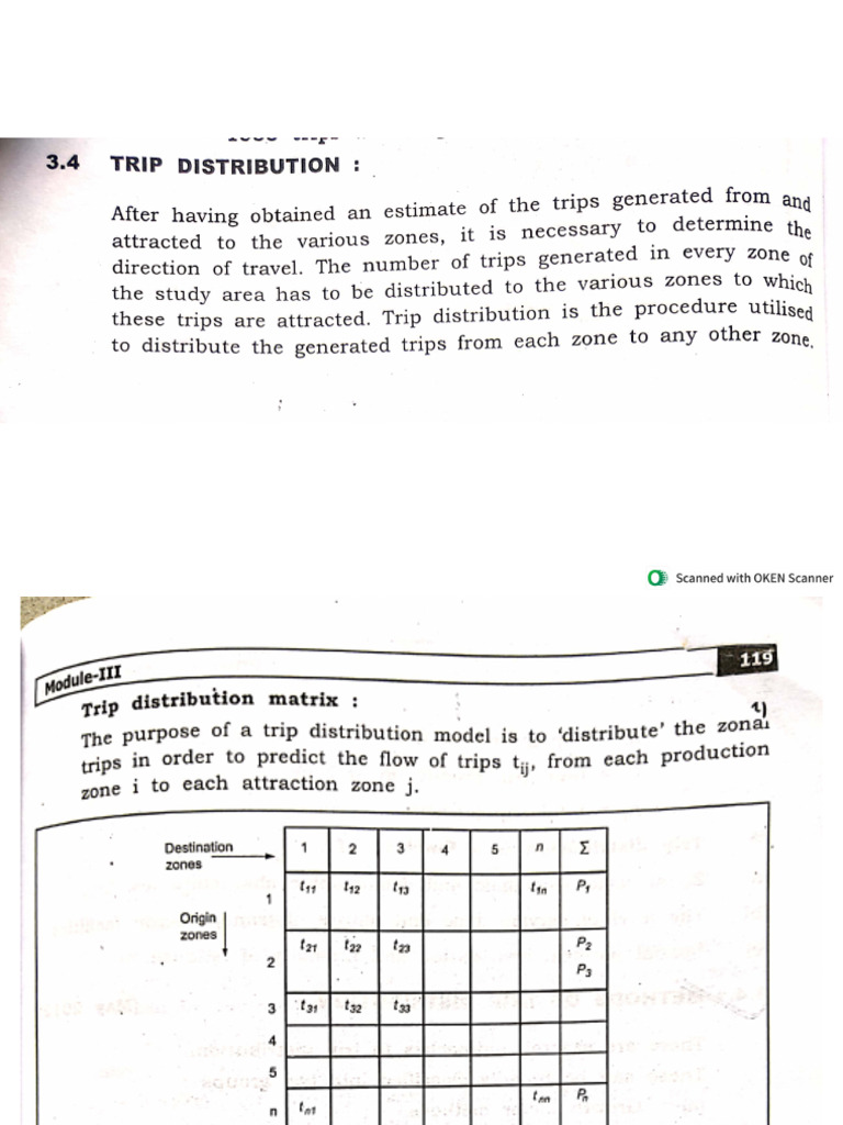 Ch-6 (Trip Distribution) | PDF