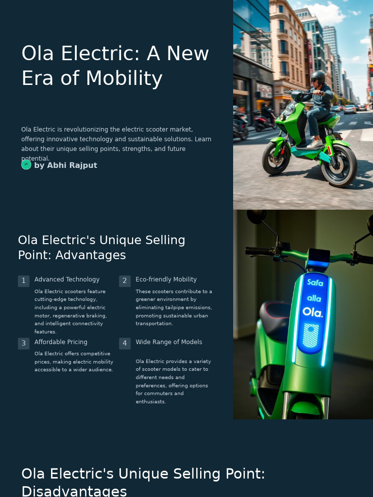 Ola Electric A New Era of Mobility | PDF