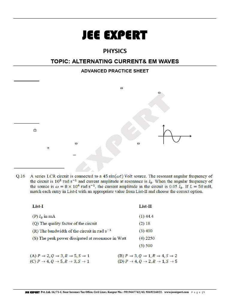 Alternating Current EM Waves | PDF