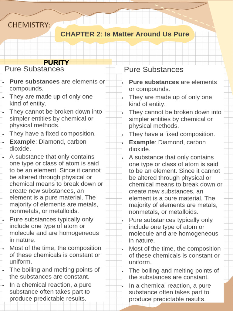 is mater around us pure notes | PDF