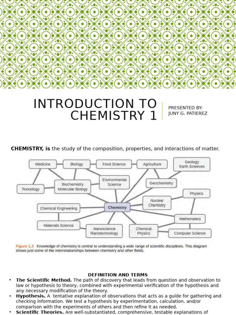 1 Introduction To Chemistry | PDF | Matter | Chemistry