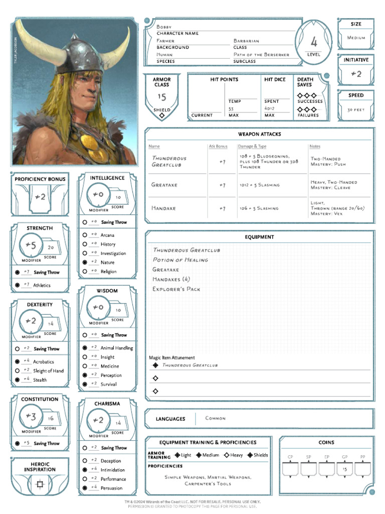 bobby-character-sheet | PDF