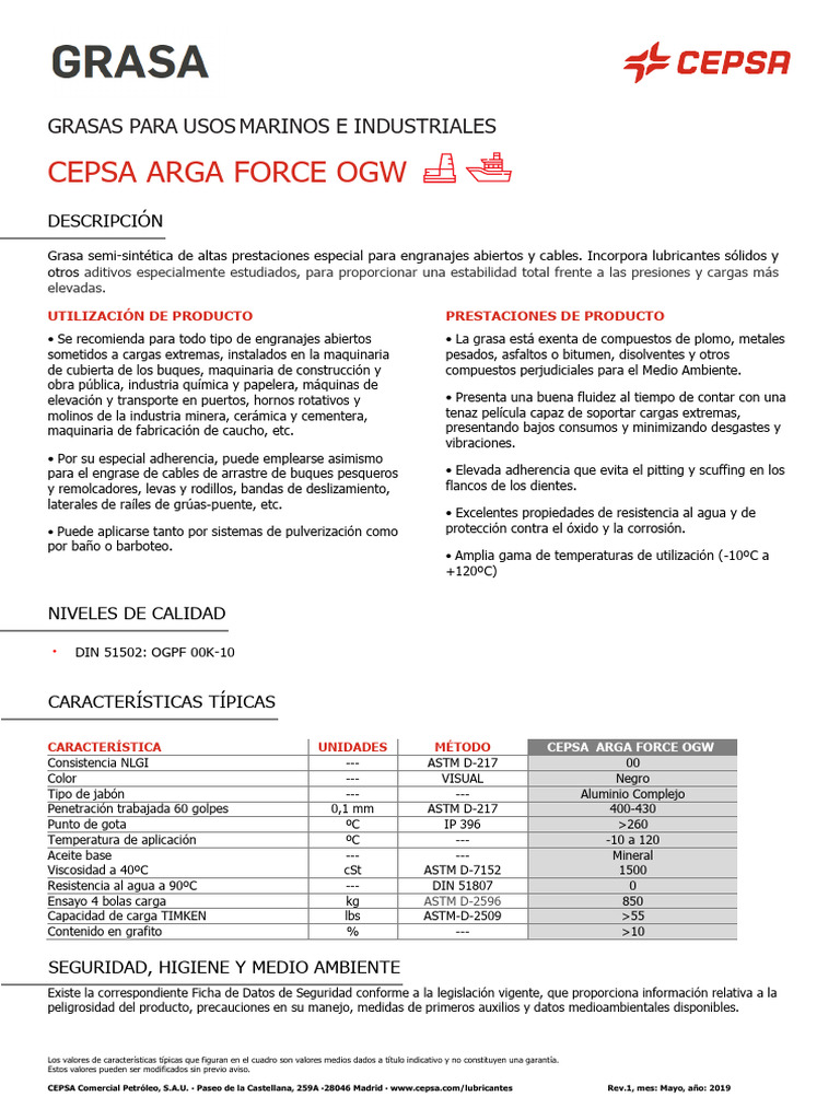 Cepsa Arga Force Ogw | PDF