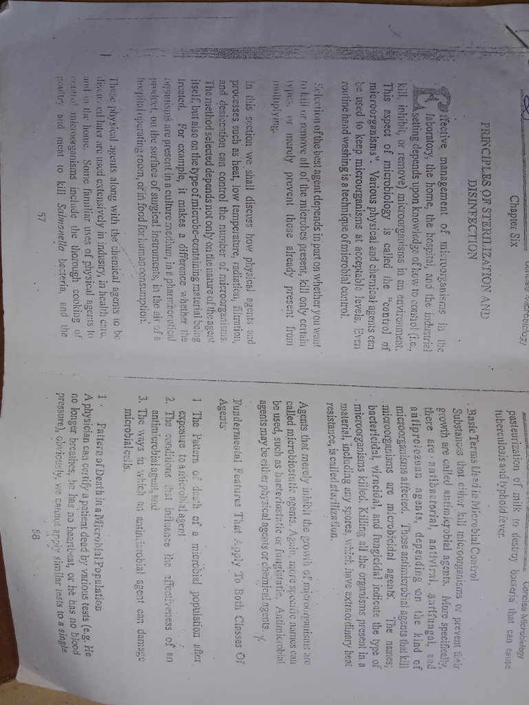 MCB 102 Sterilization and Disinfection | PDF