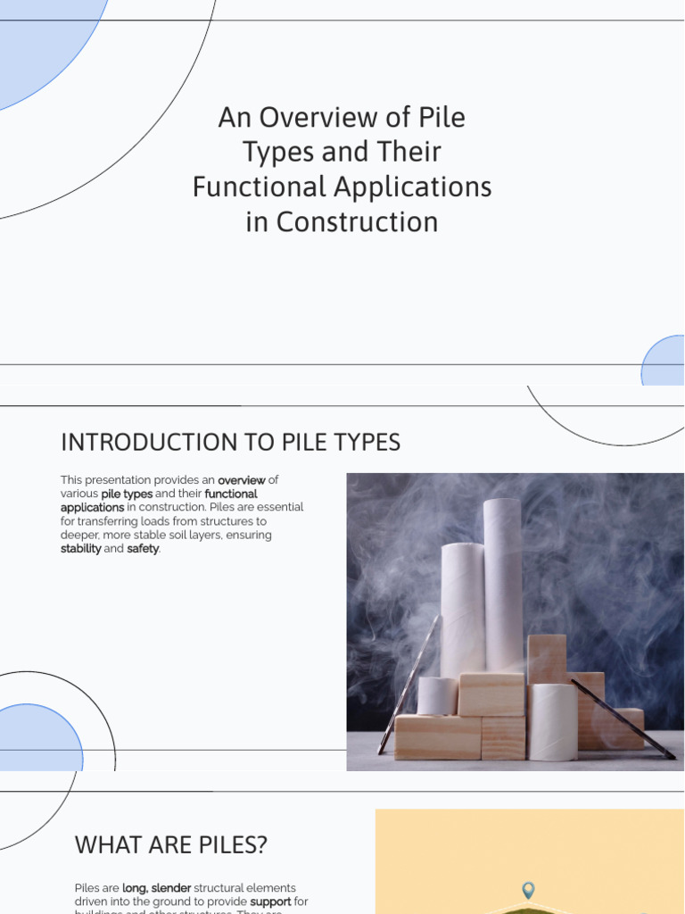 Slidesgo An Overview of Pile Types and Their Functional Applications in Construction ...