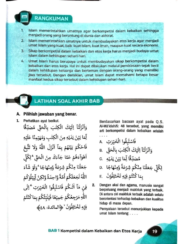 Rangkuman Dan Soal Pai Bab 1 | PDF