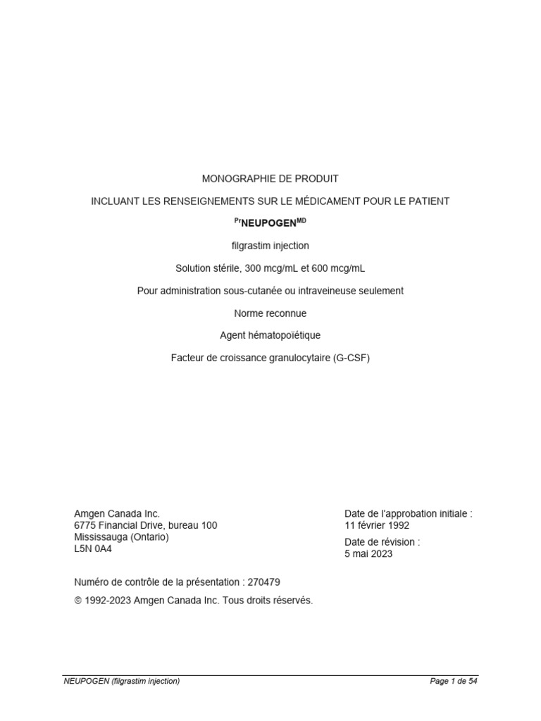 Neupogen PM | PDF