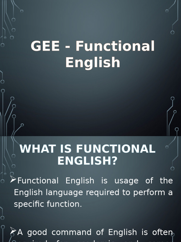 Functional English | PDF