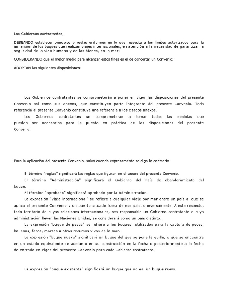 Convenio Internacional Sobre Lineas de c | PDF