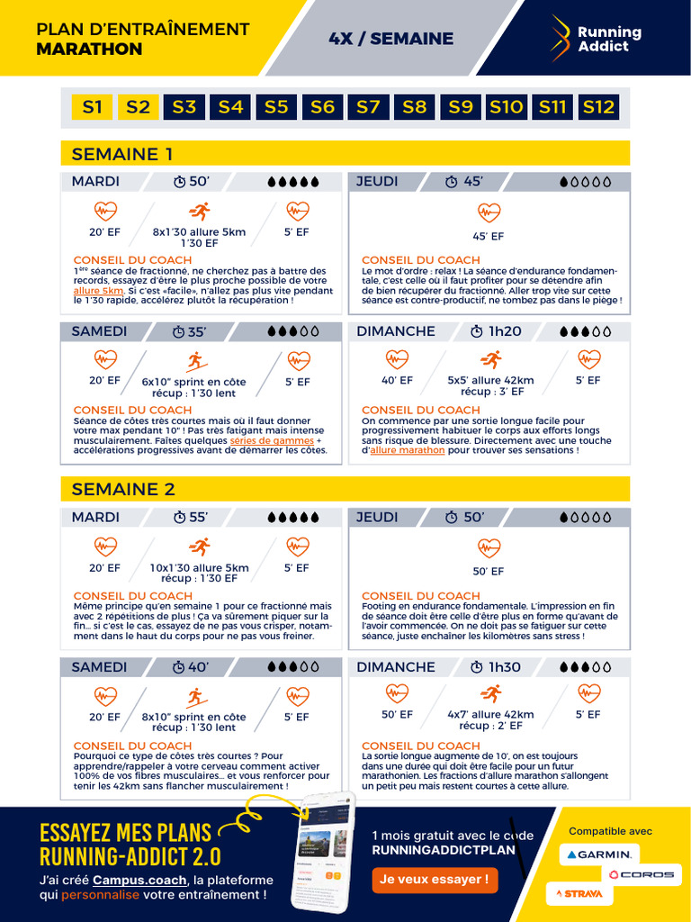 Programme Marathon | PDF