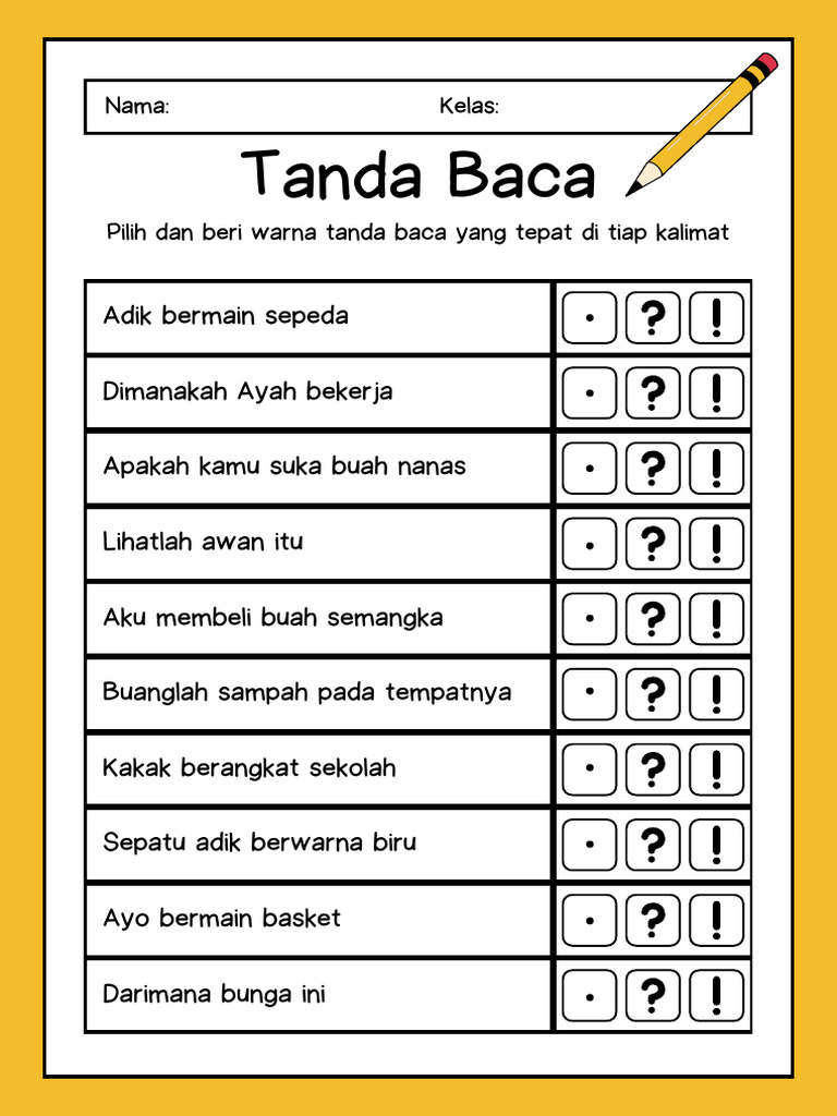 LKPD Tanda Baca | PDF