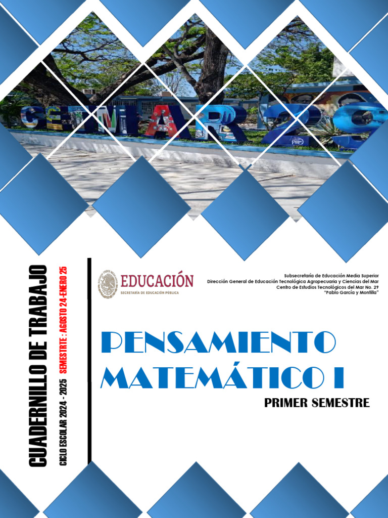 Cuadernillo Pensamiento Matematico I | PDF