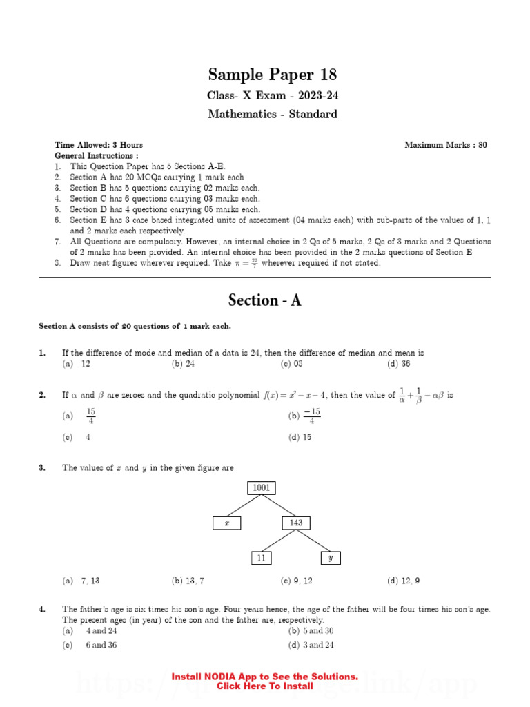 MA Sample Paper 18 Unsolved | PDF