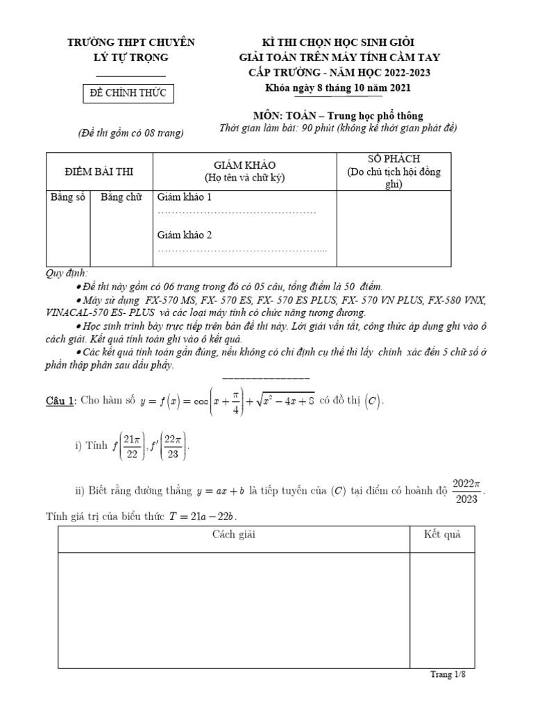 HSG MTCT CAP TRUONG 2022-2023 - InHS | PDF