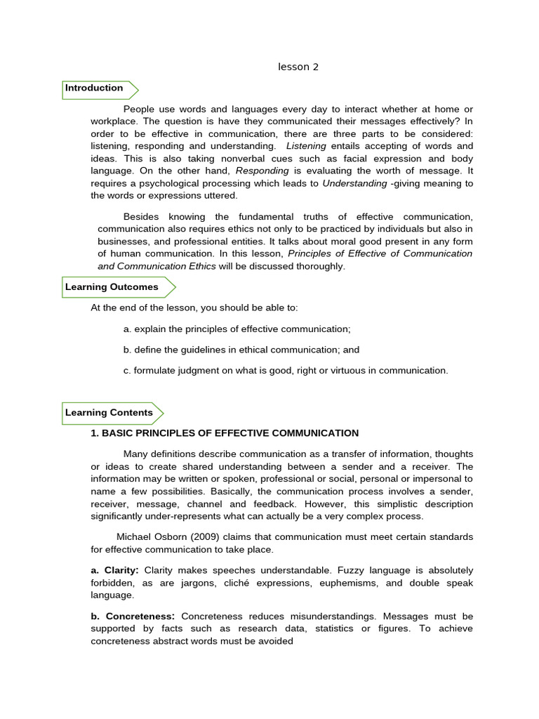 GEC 4 Lesson 2 | PDF