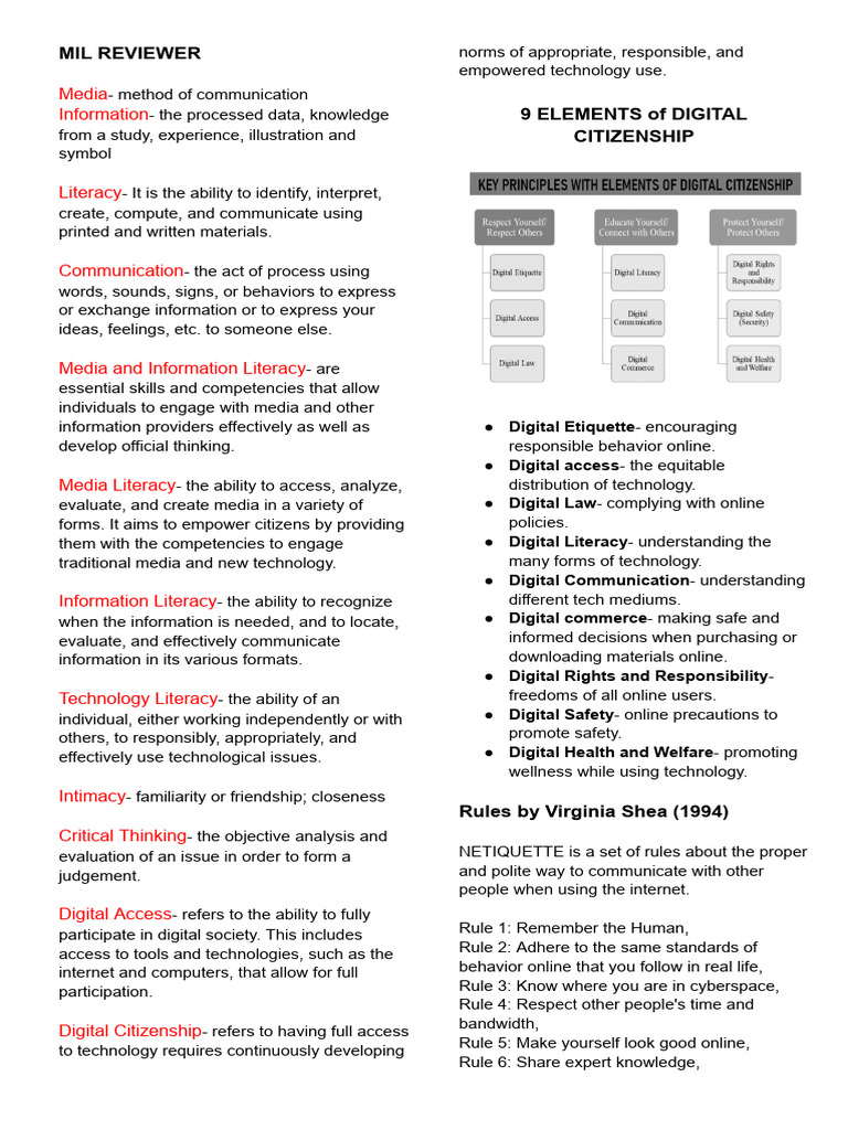MIL Part 1 | PDF