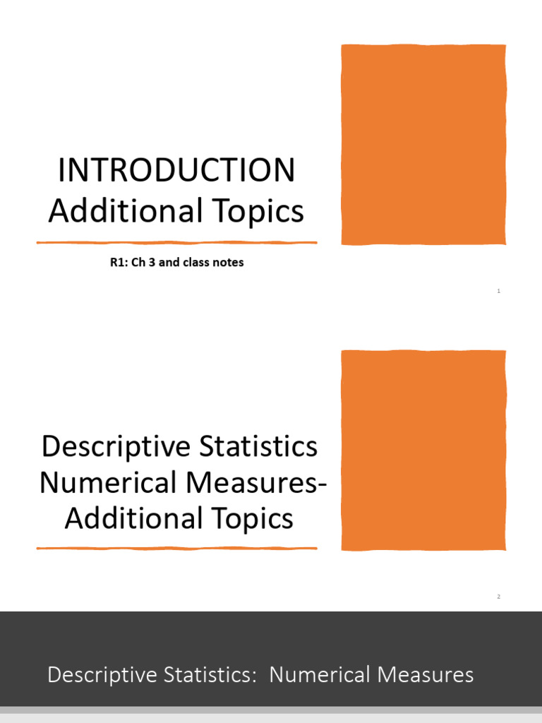 1d. Introduction-Additional Topics | PDF