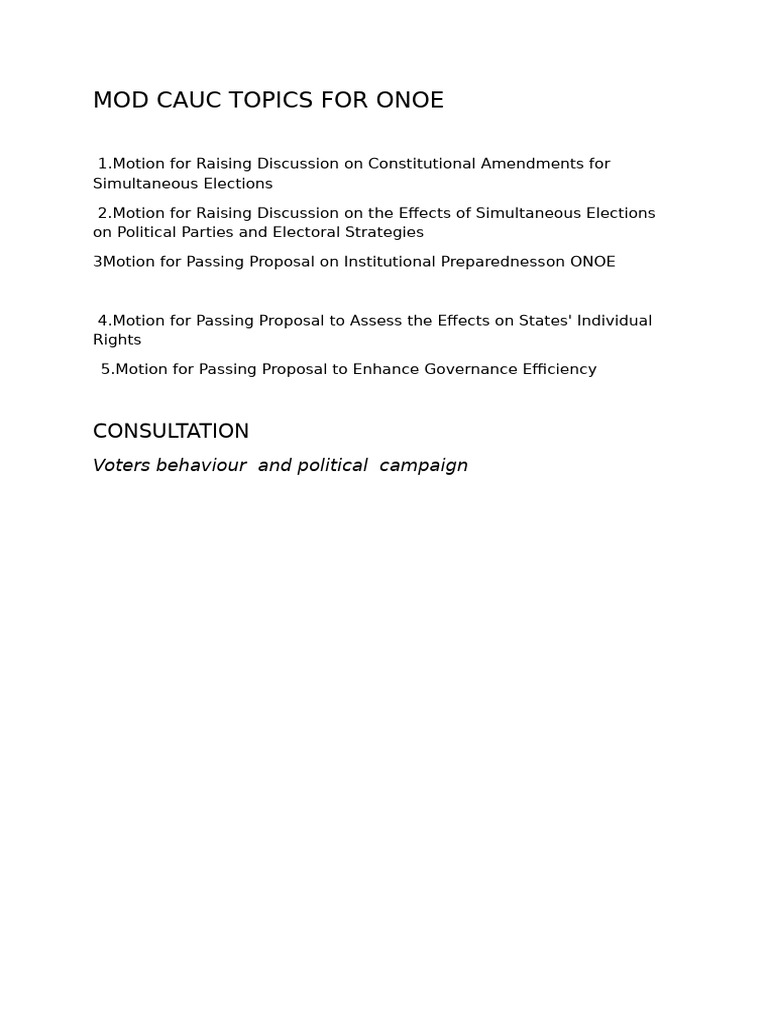 Mod Coc Topics For Onoe | PDF