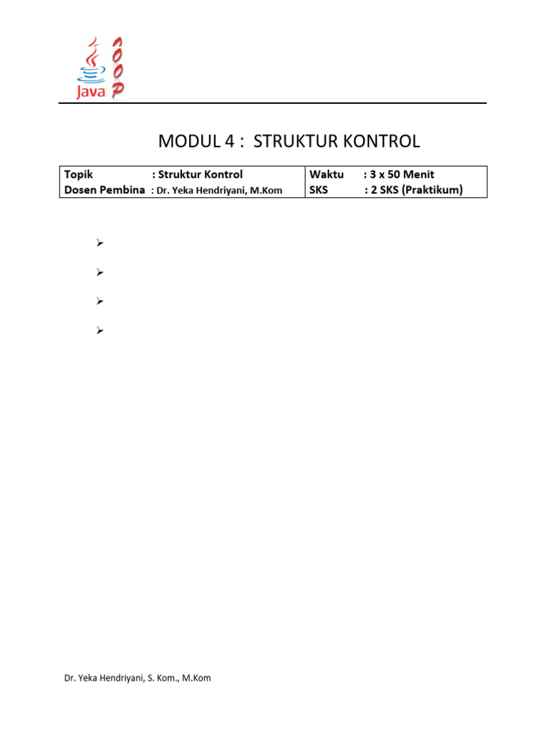 JobSheet - 4. STRUKTUR KONTROL | PDF