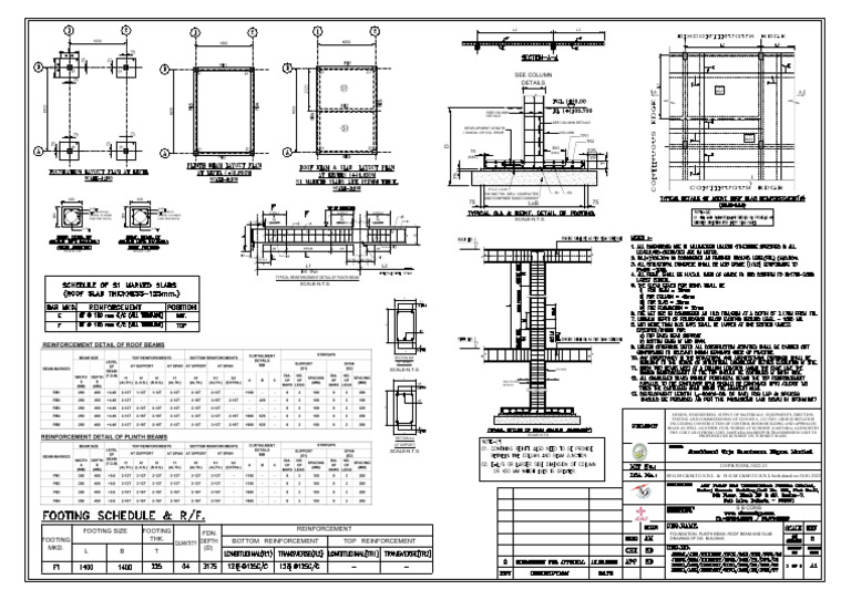 Structural Drawing For DG Building (Sheet-1) | PDF