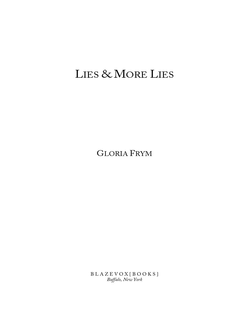 Lies & More Lies by Gloria Frym Book Preview | PDF | Young Adult