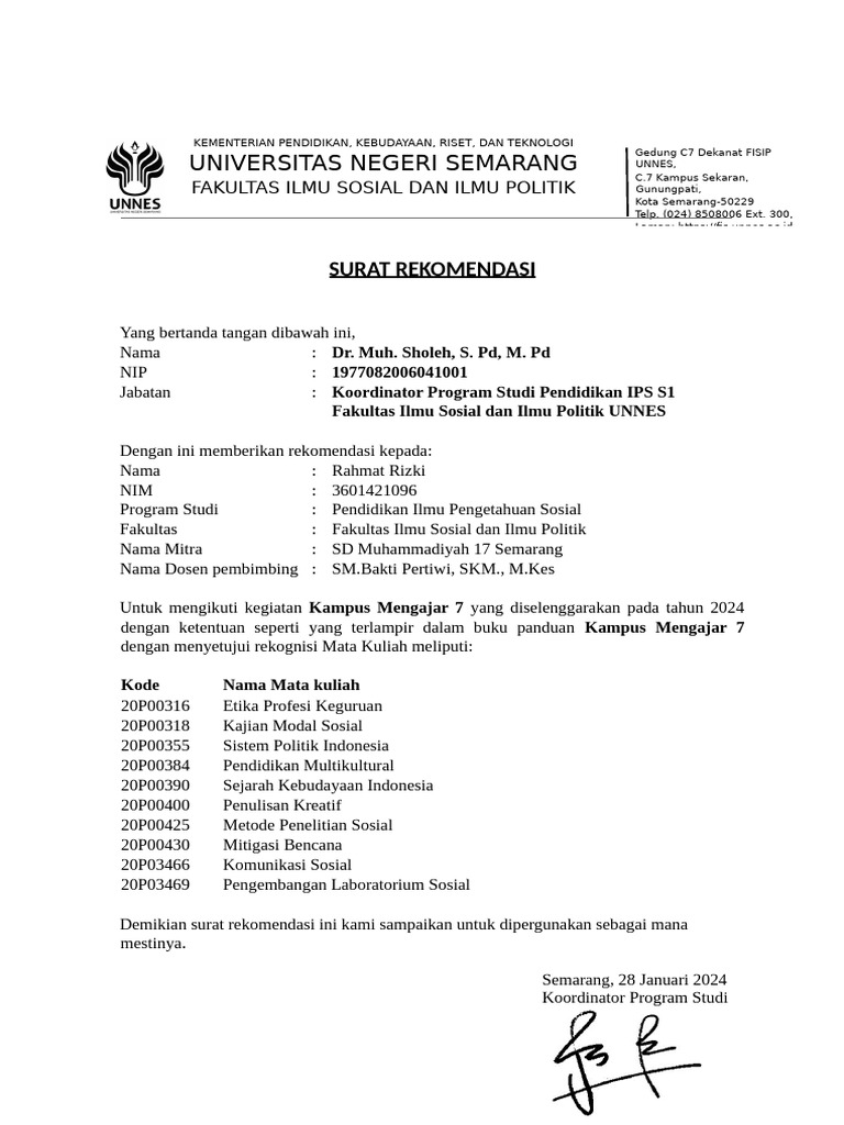 Rekognisi Prodi | PDF