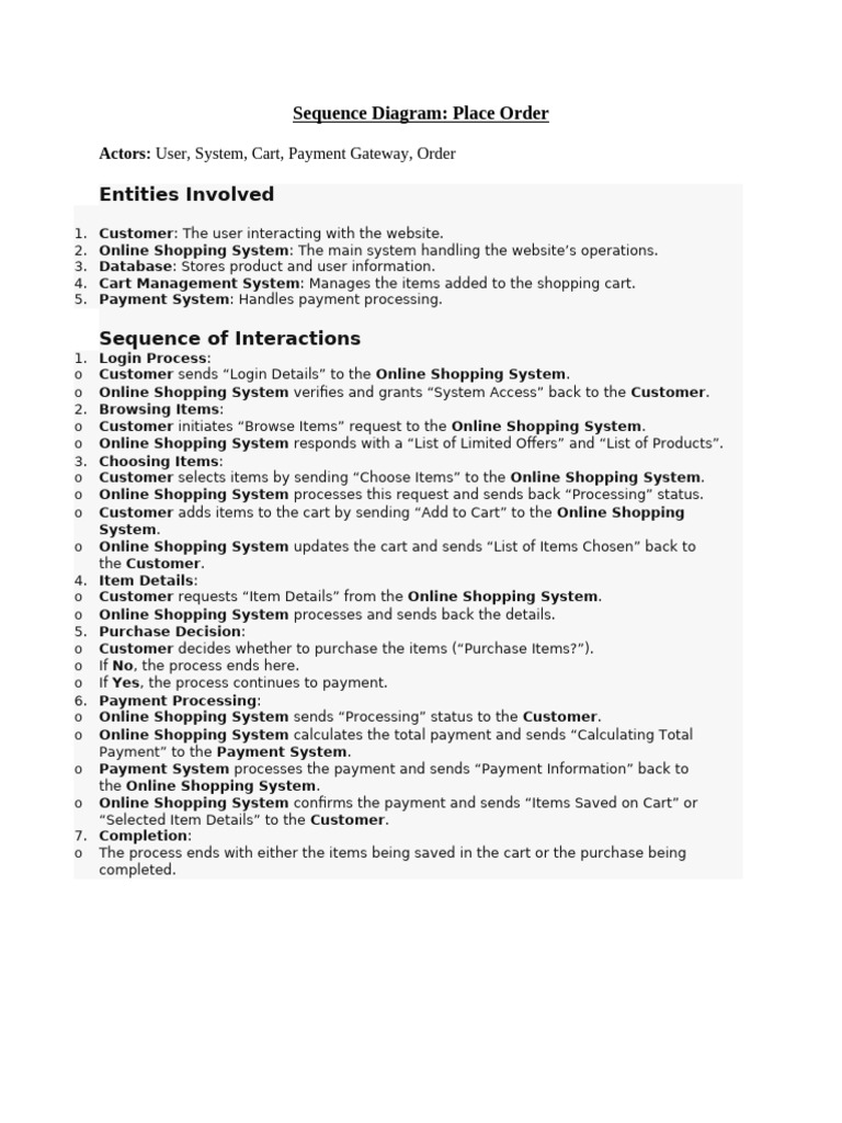 SEQUENCE Diagram | PDF