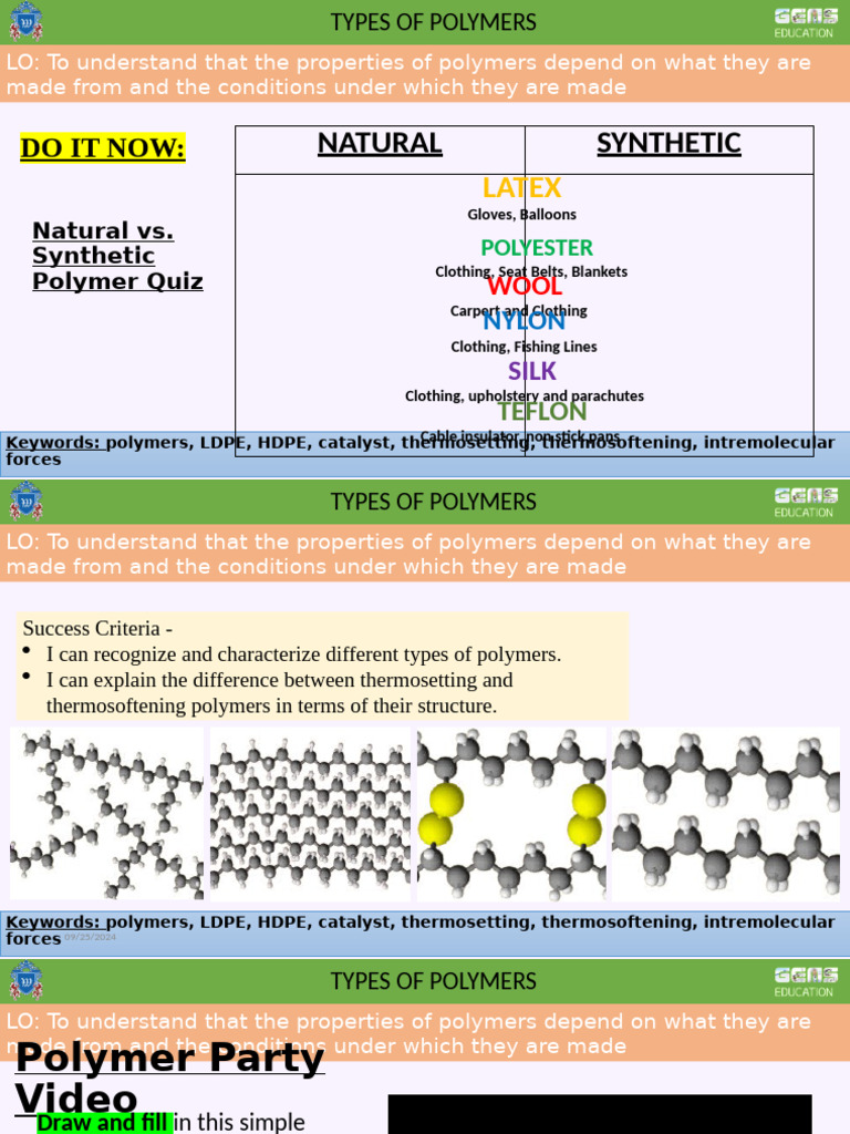 5 - Types of Polymers | PDF