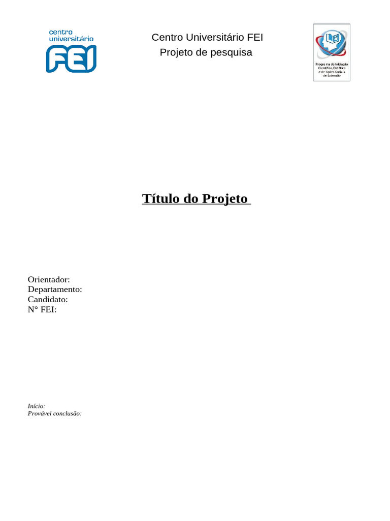 Modelo Proj Pesquisa | PDF