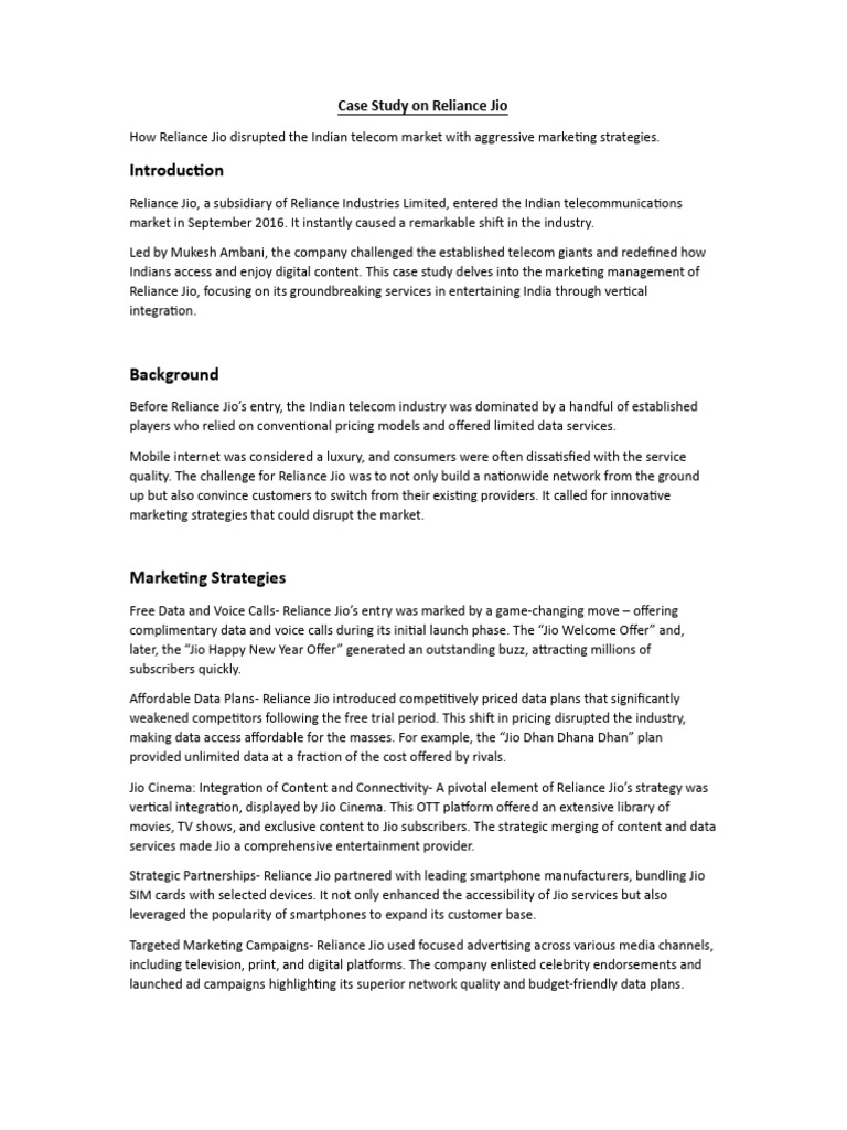 Marketing Case Study | PDF