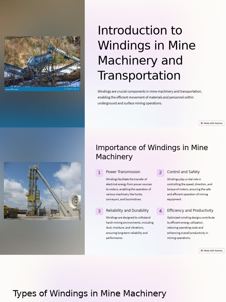 Introduction To Windings in Mine Machinery and Transportation | PDF