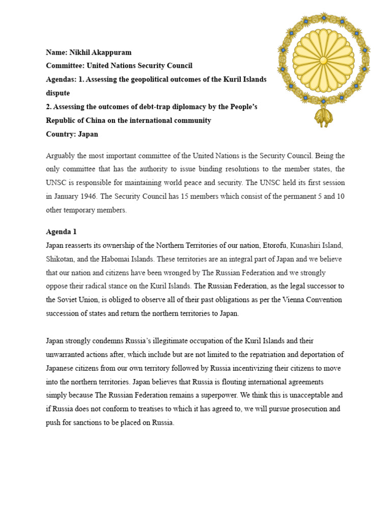 Sample Position Paper (SC-Japan) | PDF