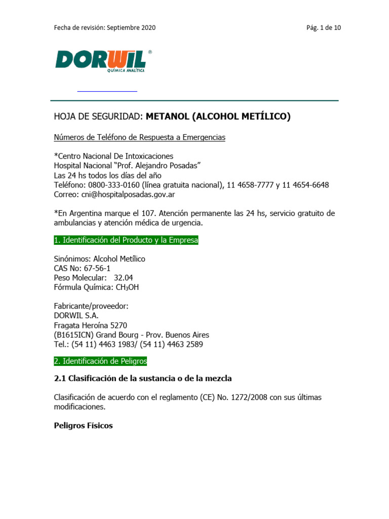 Metanol Dorwil | PDF