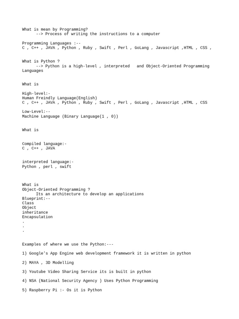 Python Introduction | PDF