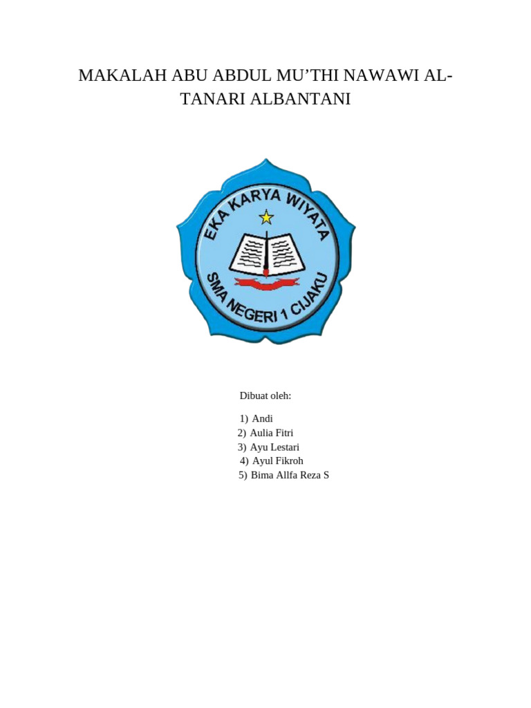 Makalah Abu Abdul Mu'thi | PDF