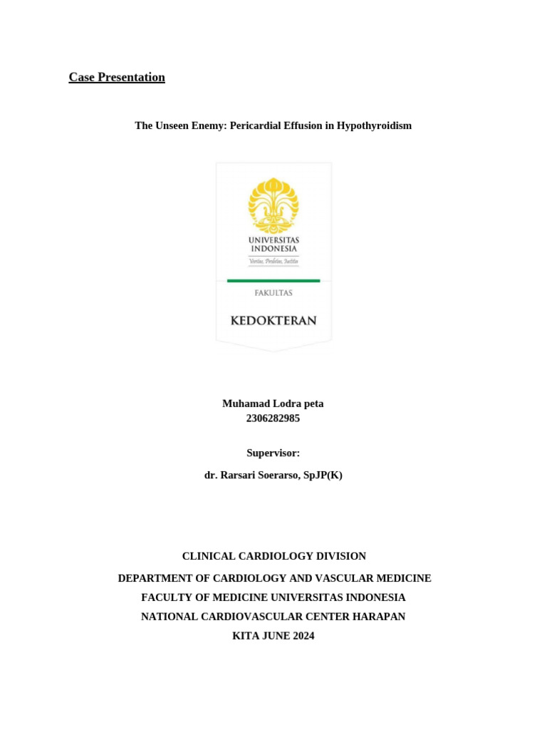 Efusi Perikardium | PDF
