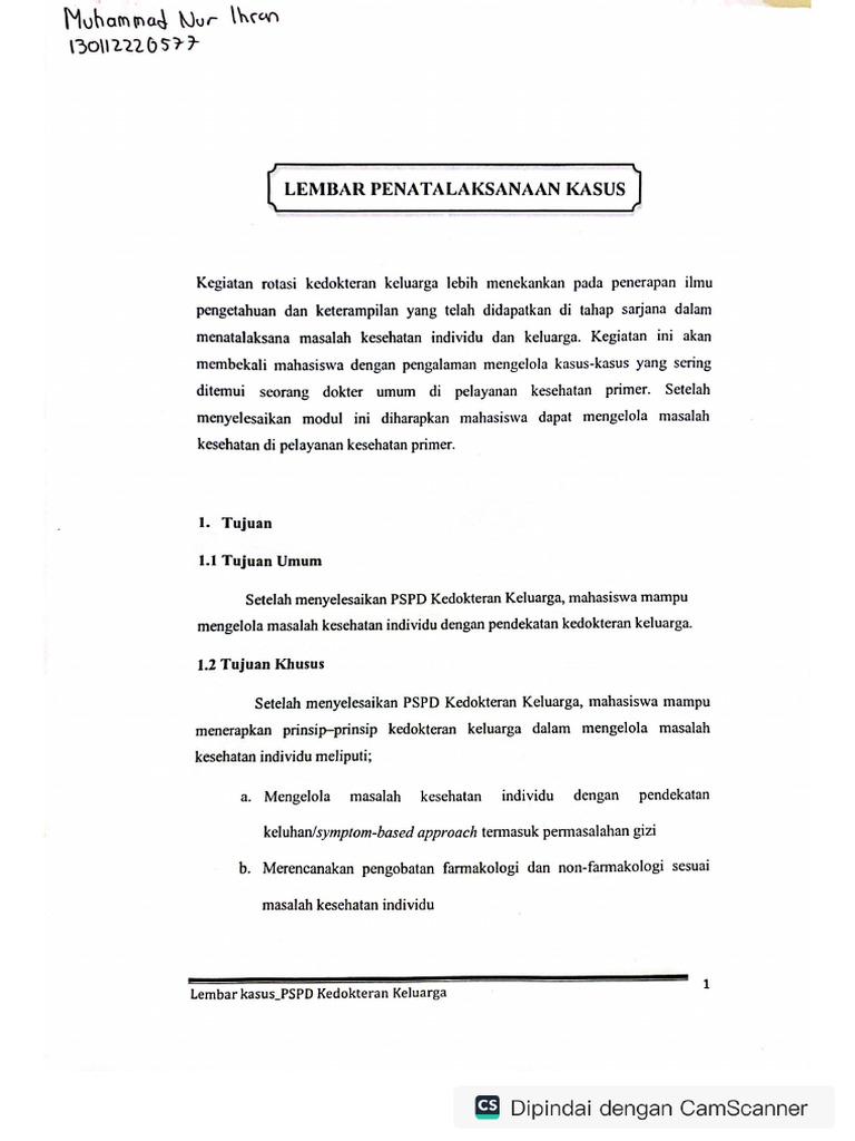 Kasus 1 - Muhammad Nur Ihsan - Akut Nasofaringitis - HV | PDF