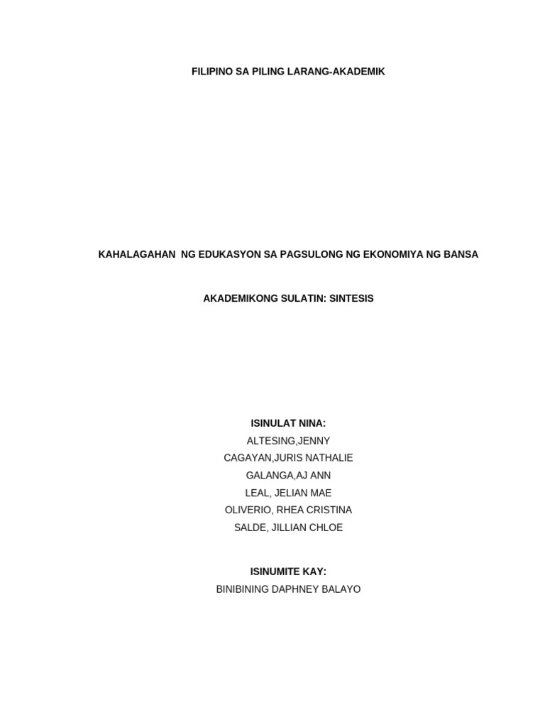 Larang Sintesis | PDF