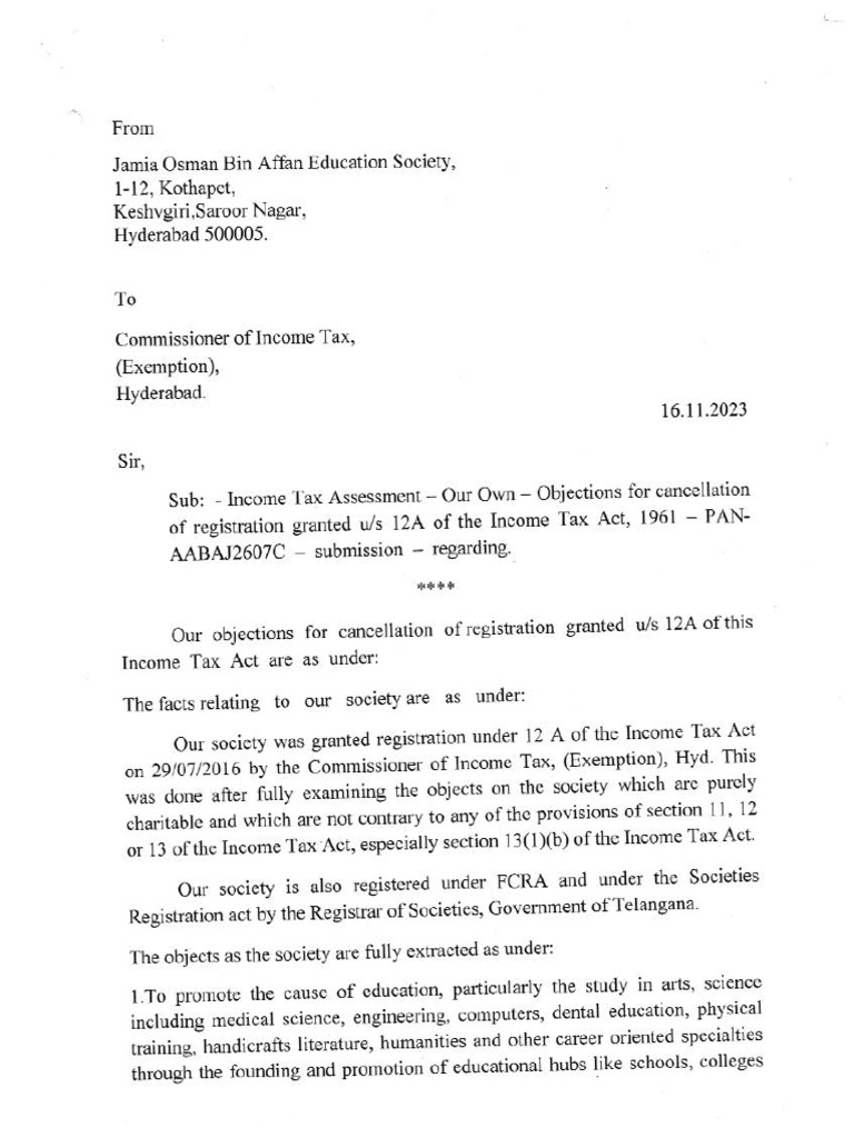 Reply To Show Cause | PDF | Tax Exemption | Charitable Organization