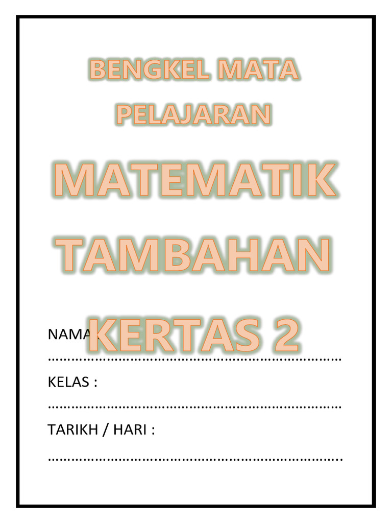 Modul Mata Pelajaran Matematik Tambahan | PDF
